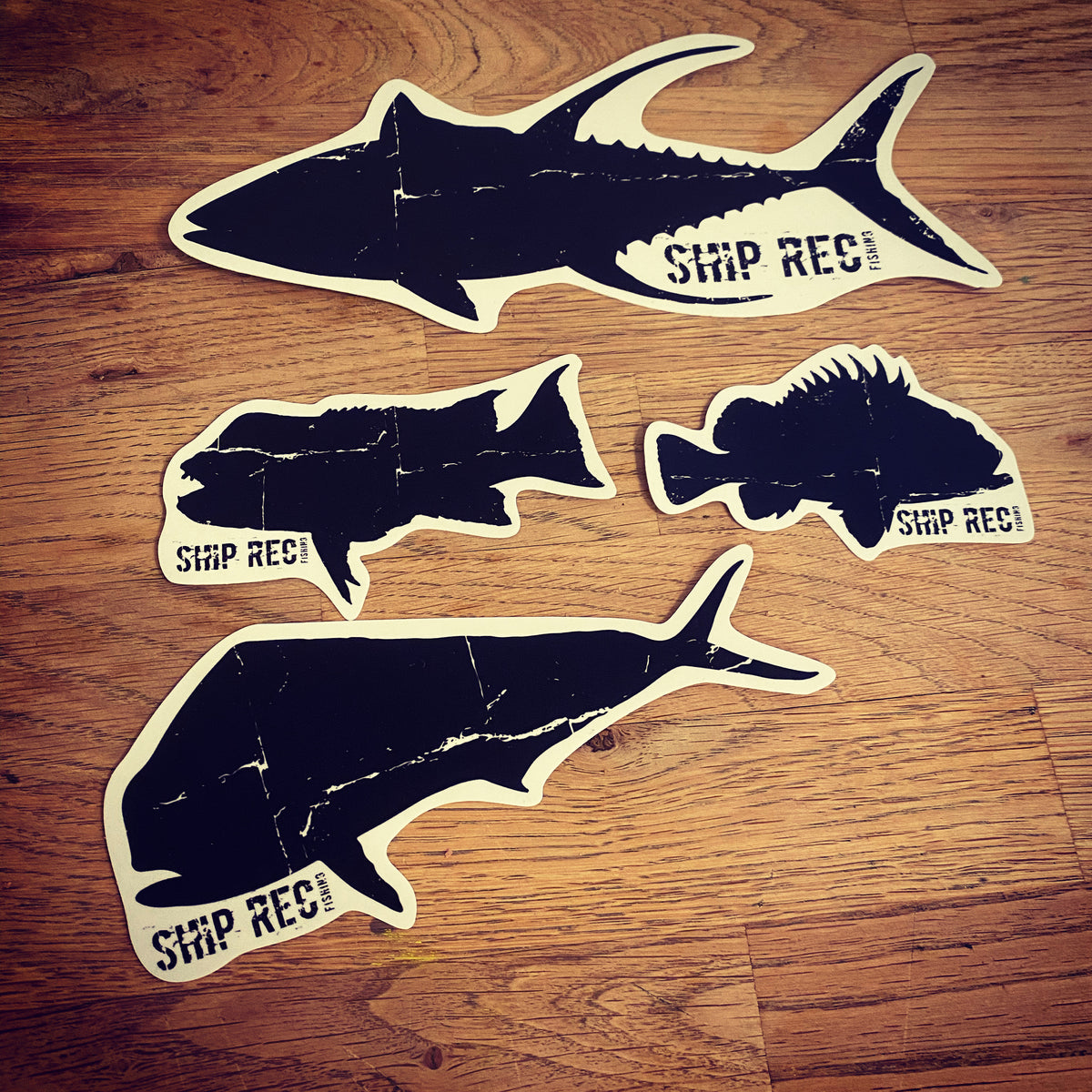 4 Stickers – Ship Rec Fishing